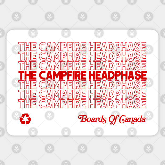 The Campfire Headphase / Retro Fan Art Design - Boards Of Canada - Sticker | TeePublic